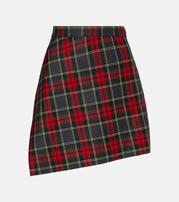 VIVIENNE WESTWOOD Infinity Plaid Virgin Wool Miniskirt