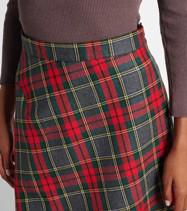 VIVIENNE WESTWOOD Infinity Plaid Virgin Wool Miniskirt