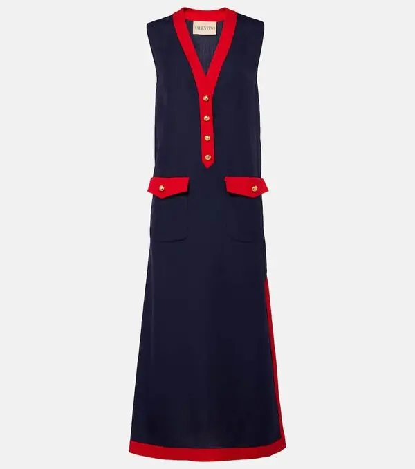 Valentino Garavani Vlogo Midi Dress - Blue
