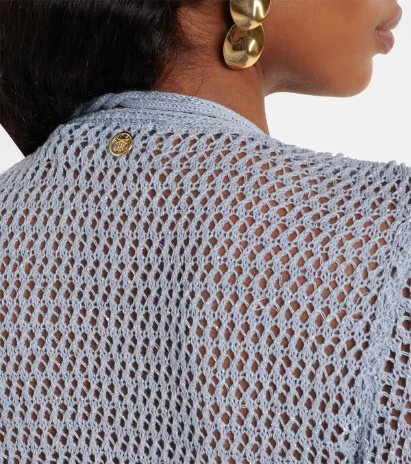 BANANHOT Zorya Open-knit Lame Beach Cover-up