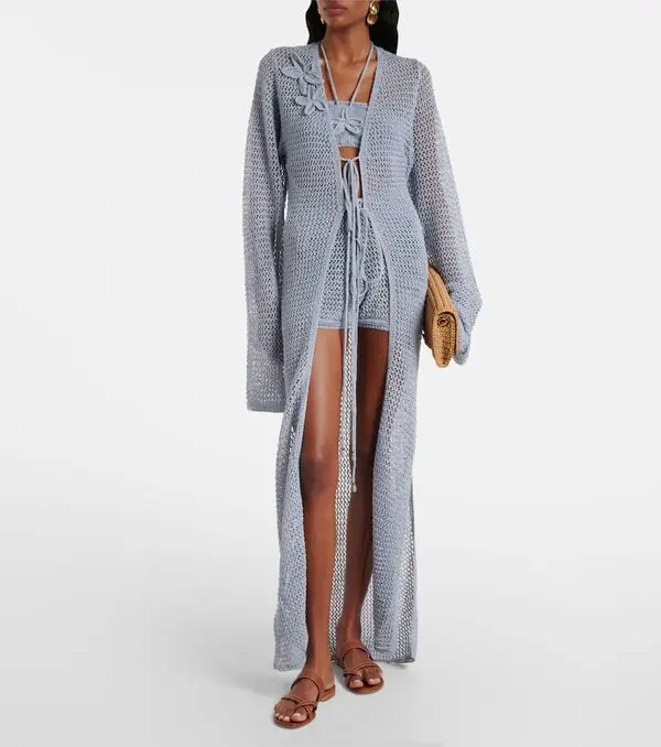 BANANHOT Zorya Open-knit Lame Beach Cover-up