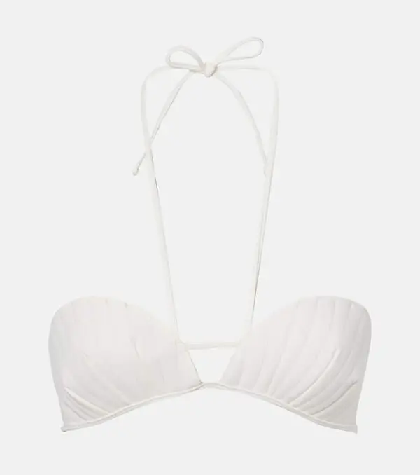 ADRIANA DEGREAS Coquille De Mer Halterneck Bikini - White