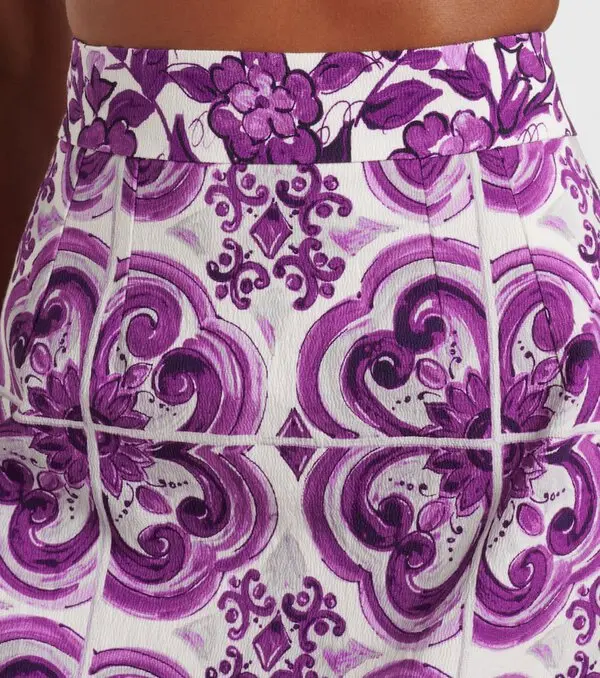 Dolce & Gabbana Majolica Print Pencil Skirt
