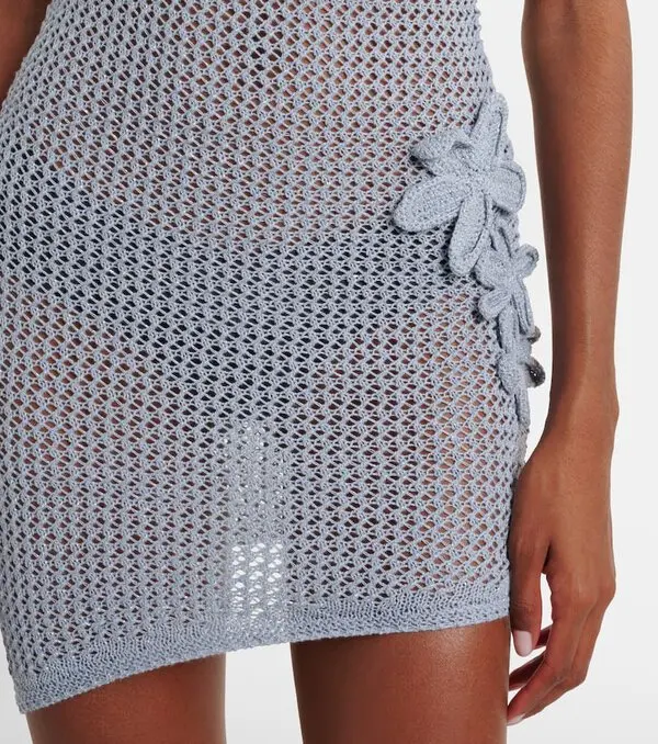 BANANHOT Maris Open-knit Lame Minidress