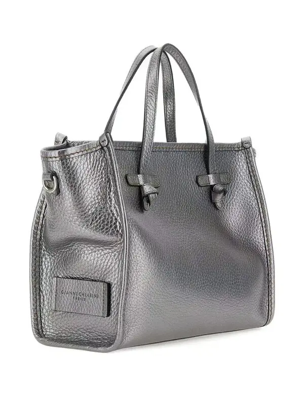MARCELLA CLUB Leather Tote Bag - Grey