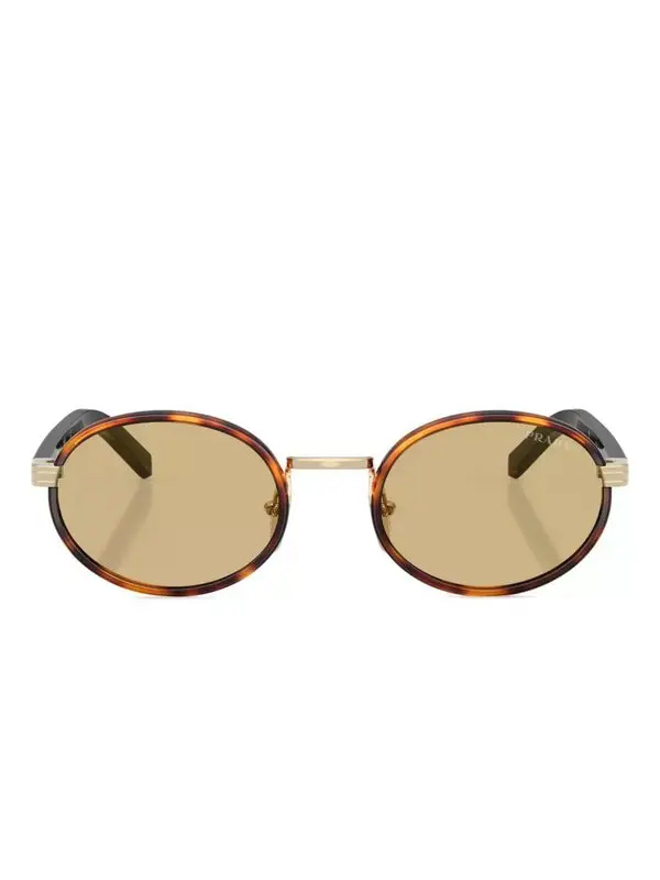 Prada Tortoiseshell Round-frame Sunglasses - Green