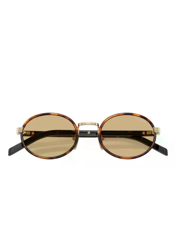 Prada Tortoiseshell Round-frame Sunglasses