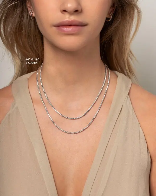 Ring Concierge Classic Lab Diamond Tennis Necklace - One-color