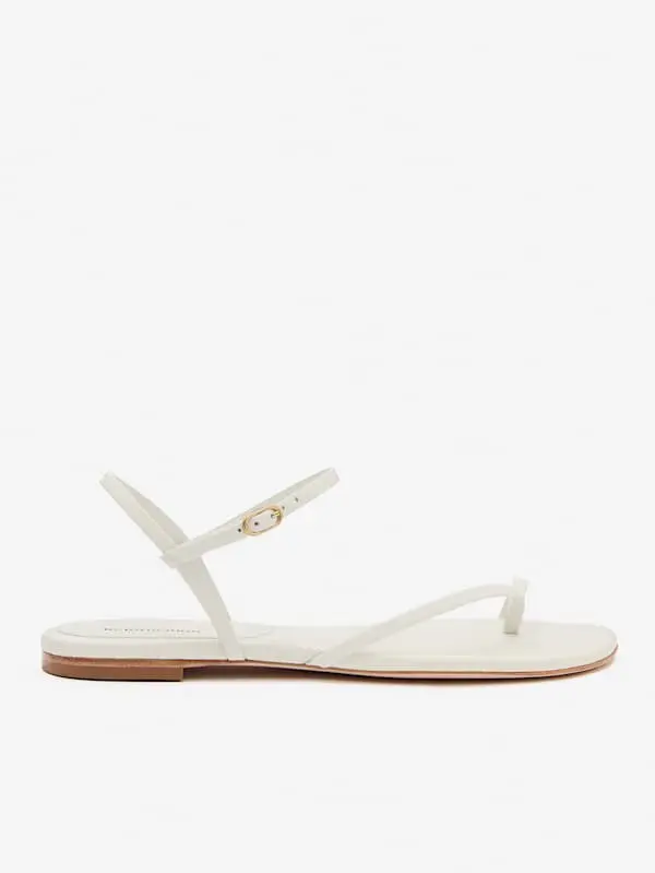 REFORMATION Oceane Flat Sandal - Ivory