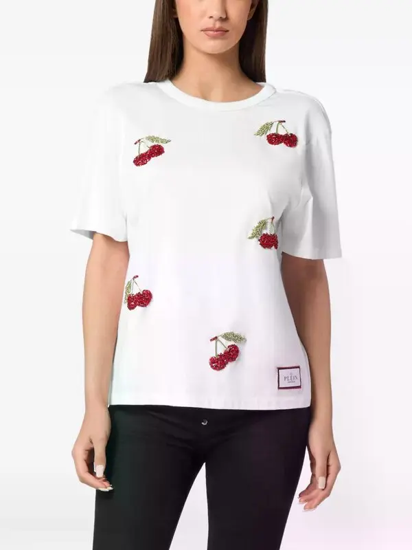 Philipp Plein Crystal-embellished T-shirt - White