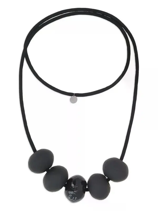 MARIA CALDERARA Infinity Loop Necklace - Black