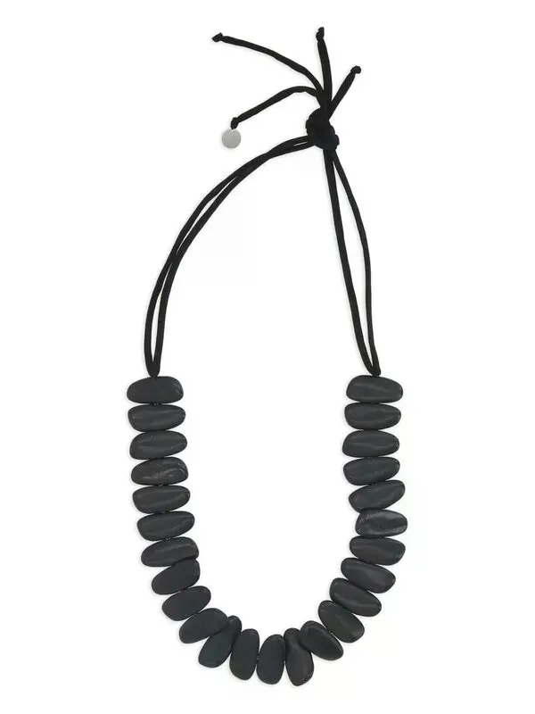 MARIA CALDERARA Crêpe And Resin Necklace - Black