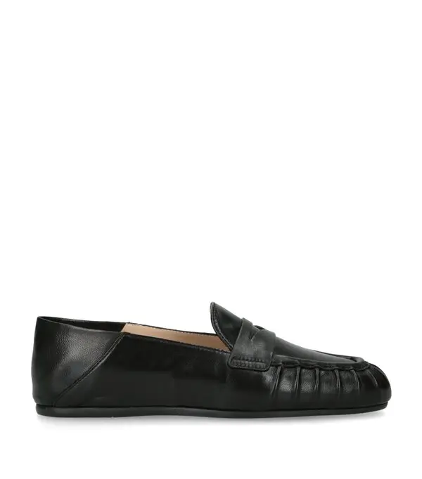 STUART WEITZMAN Leather Loafers - Black