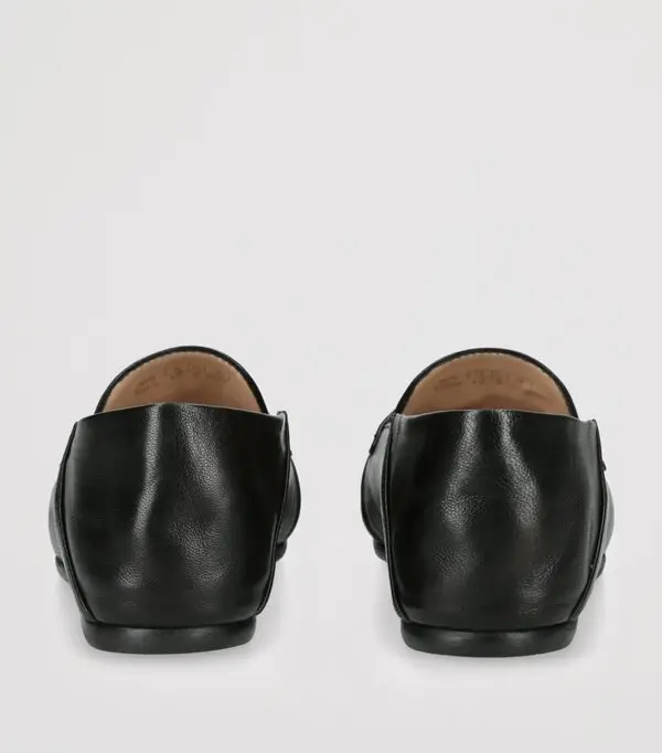 STUART WEITZMAN Leather Loafers - Black