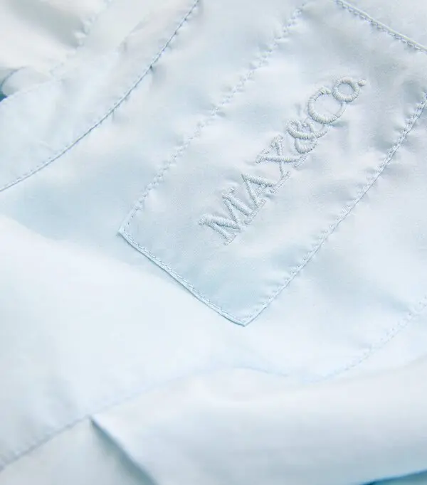Max & Co. Silk Shirt With Button Detail - Blue