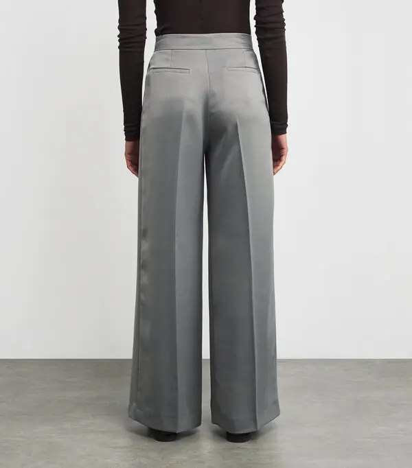 Max & Co. Satin Pleated Wide-leg Trousers