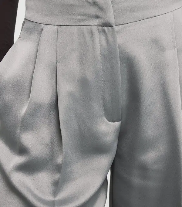 Max & Co. Satin Pleated Wide-leg Trousers