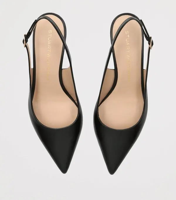STUART WEITZMAN - Stuart Weitzman Leather Slingback Pumps