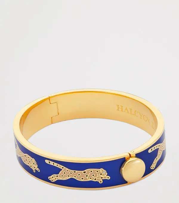 Halcyon Days Gold-plated Leopard Bangle
