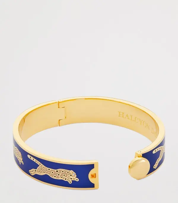 Halcyon Days Gold-plated Leopard Bangle