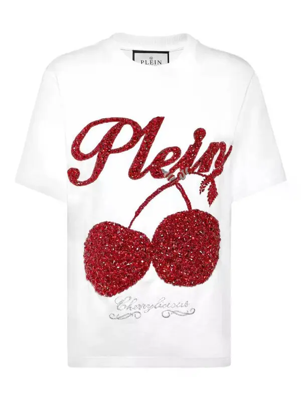 Philipp Plein Crystal-embellished T-shirt - White