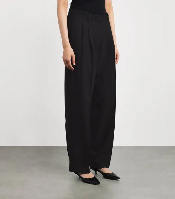 TOTEME Double-pleat Straight Leg Trousers