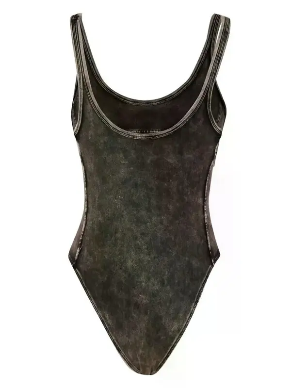 DIESEL® Logo-appliqué Bodysuit - Grey
