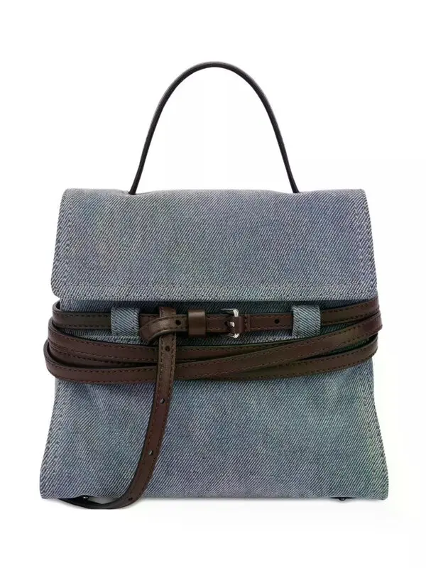Moschino Small Tie Me Tote Bag - Blue