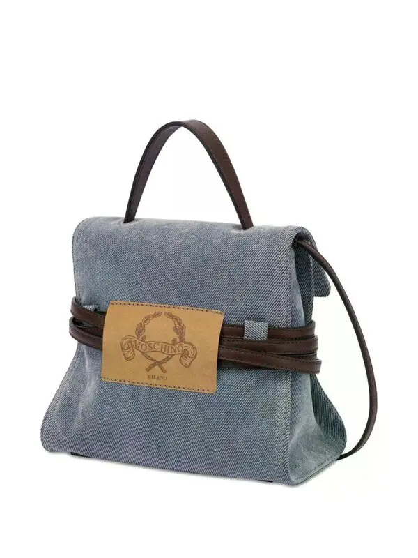 Moschino Small Tie Me Tote Bag - Blue