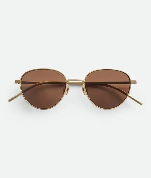 Bottega Veneta Intrecciato Panthos Sunglasses - Bronze/brown