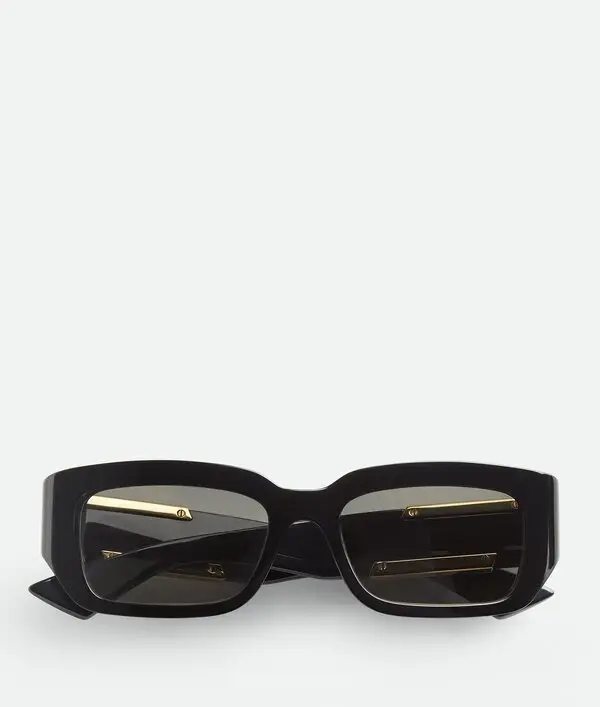 BOTTEGA  VENETA Dash Rectangular Sunglasses - Black/gray