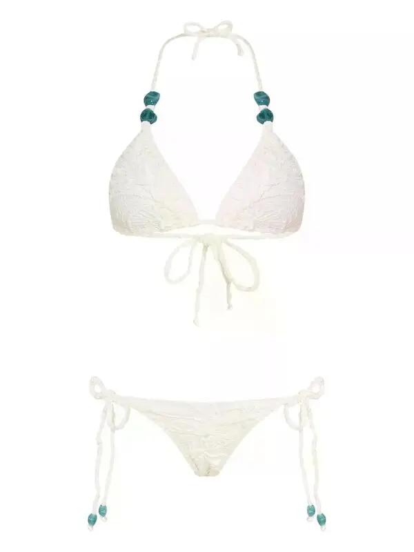 BRIGITTE Lace Detailing Bikini - Neutrals