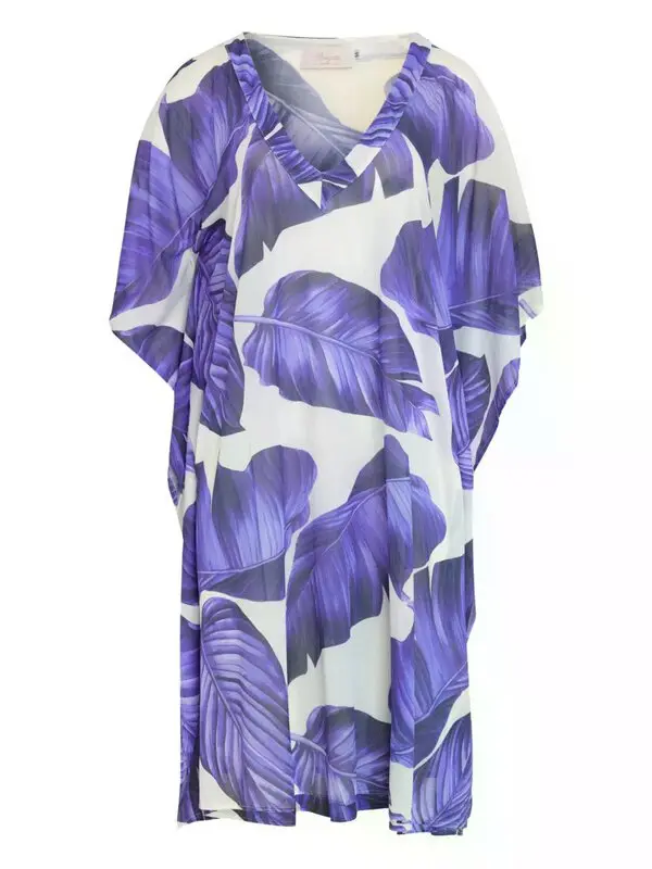 BRIGITTE Graphic-print Kaftan - Purple
