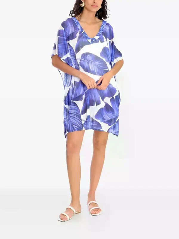 BRIGITTE Graphic-print Kaftan - Purple