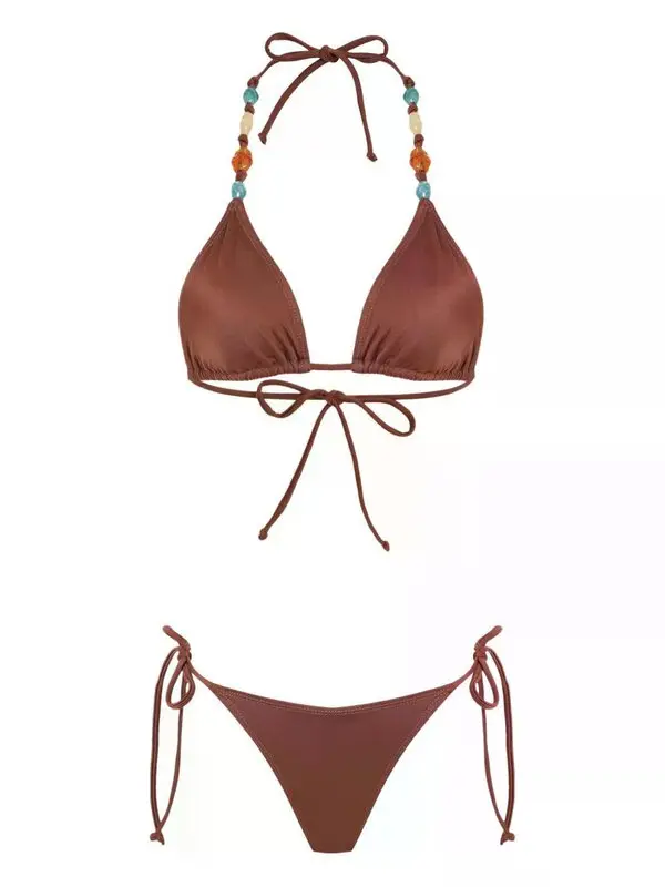 BRIGITTE Beaded Halterneck Bikini