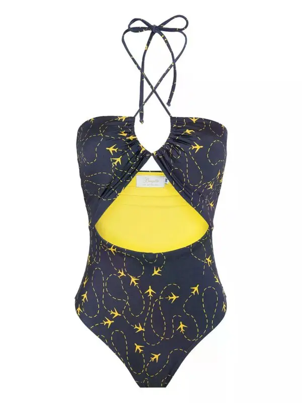 BRIGITTE Airplane Print One Piece Swimsuit