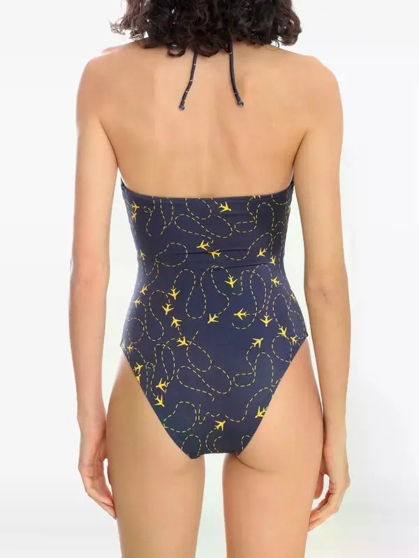 BRIGITTE Airplane Print One Piece Swimsuit