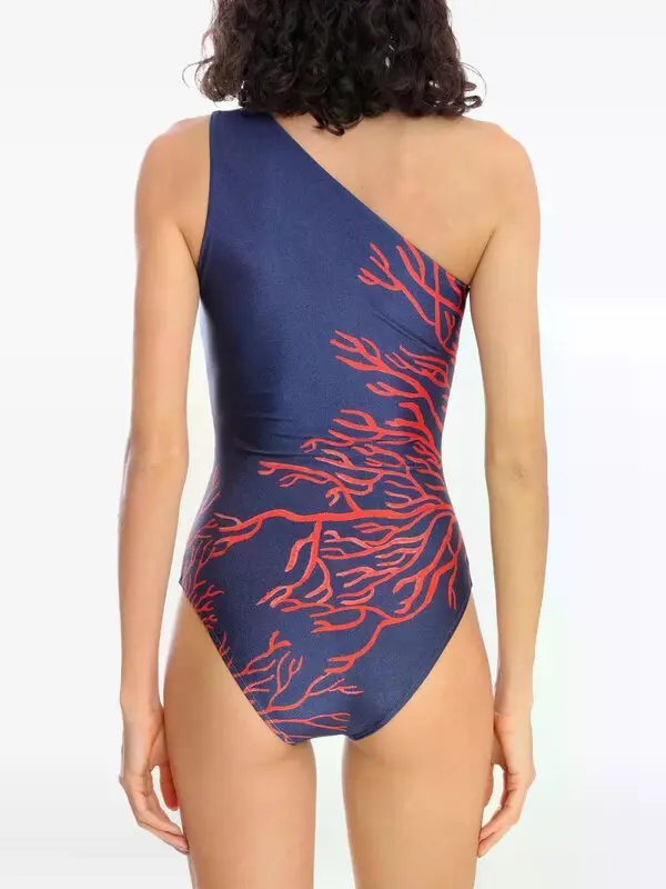 BRIGITTE Graphic-print One-shoulder Swimsuit