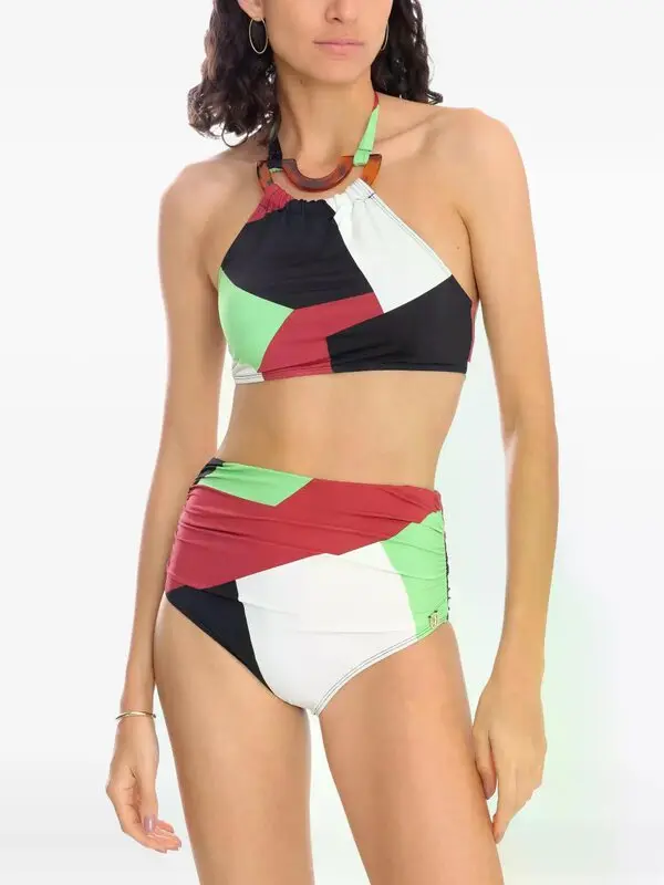 BRIGITTE Geometric-print Bikini