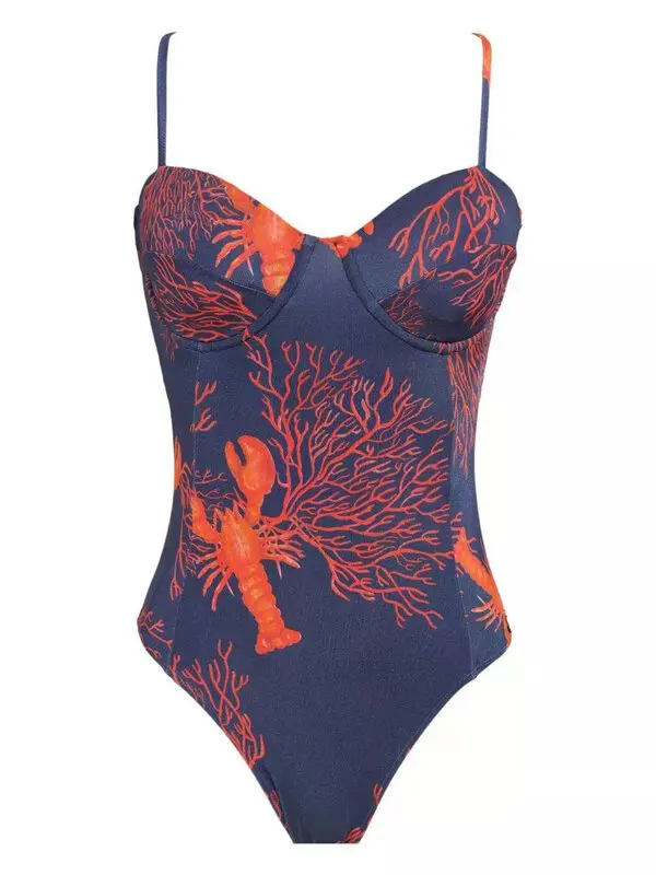 BRIGITTE Printed Swimsuit - Blue