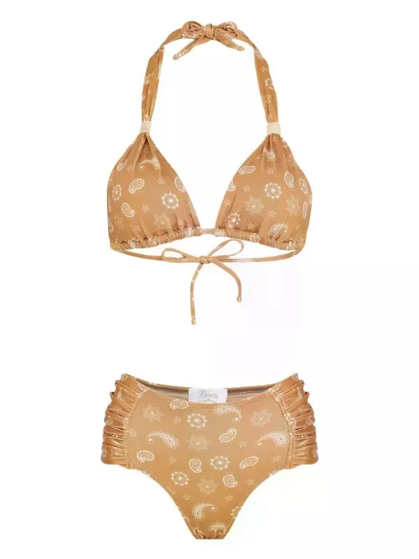 BRIGITTE Paisley-print Bikini - Yellow
