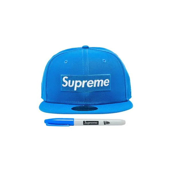 Supreme Sharpie Box Logo New Era Cap - Blue