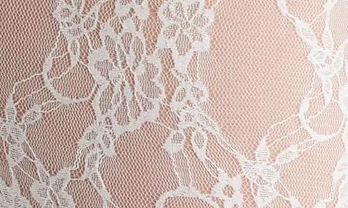 HIGH HEEL JUNGLE Lace Tights - White