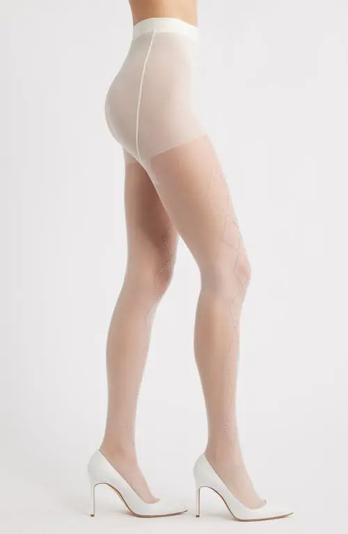 HIGH HEEL JUNGLE Richie Diamond Crystal Tights - White