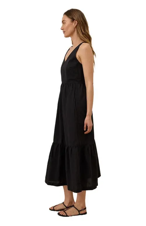 PACT Canopy Linen Easy Tank Dress - Black