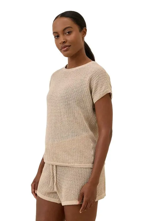 PACT Beachside Linen Short Sleeve Top