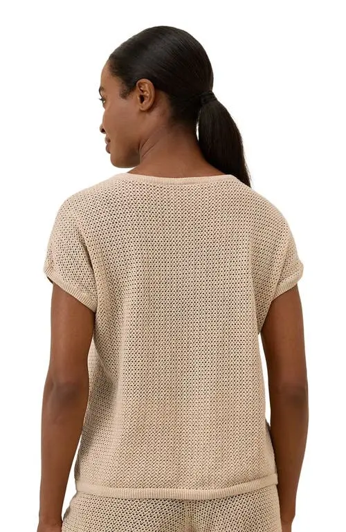 PACT Beachside Linen Short Sleeve Top