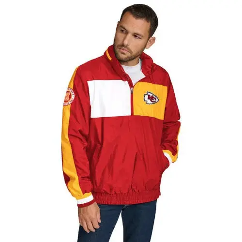 Tommy Hilfiger Kansas City Chiefs Gael Lightweight Half-zip Hoodie Jacket - Red