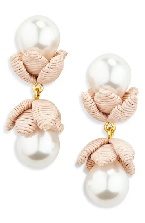 Lele Sadoughi Chloris Faux Pearl Drop Earrings - Natural