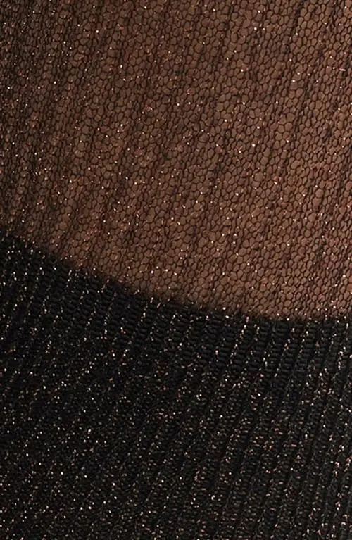 HIGH HEEL JUNGLE Shimmery Lights Crew Socks - Coffee